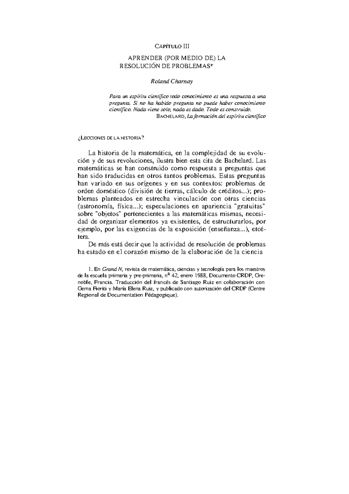 Cap III - Charnay - Aprender por medio de la resolución de Problemas - CAPÍTULO III APRENDER ...
