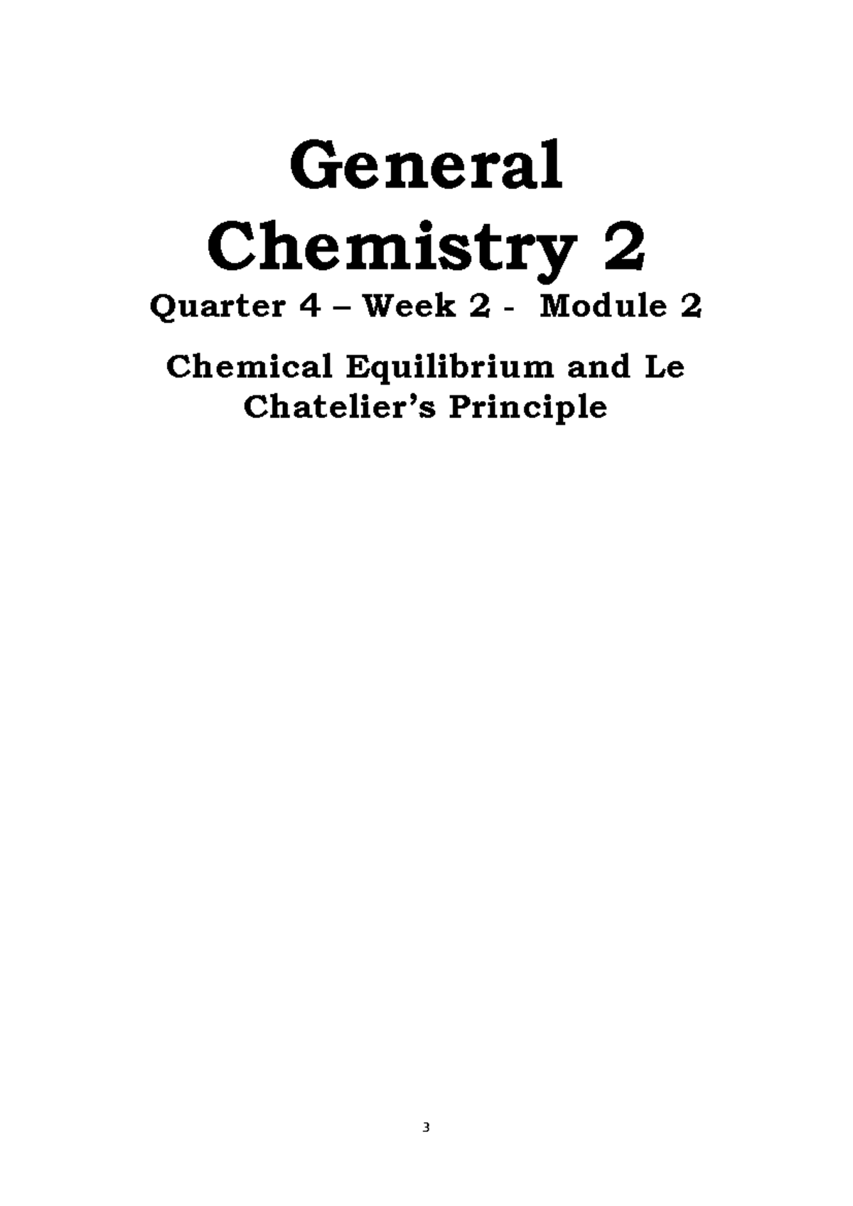 Module-2 - Chemistry 2 - General Chemistry 2 Quarter 4 – Week 2 ...