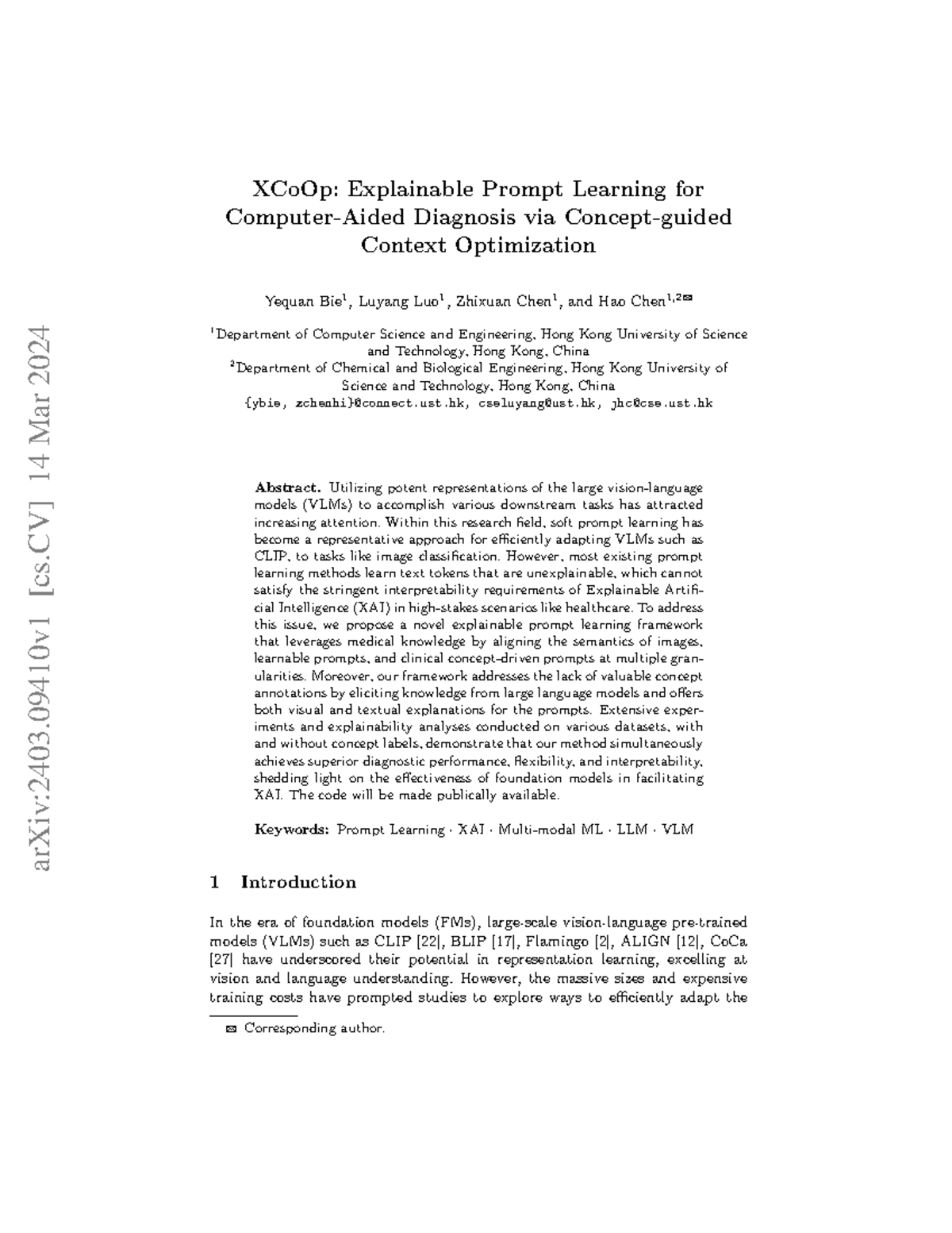 XCo Op-xplainable Prompt Learning for medical - XCoOp: Explainable ...