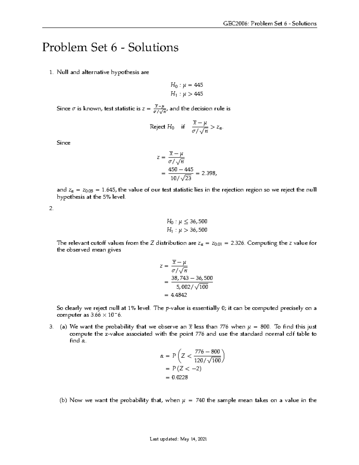 PS6 answer - Sungkyunkwan University 2021 - probability and statistics ...