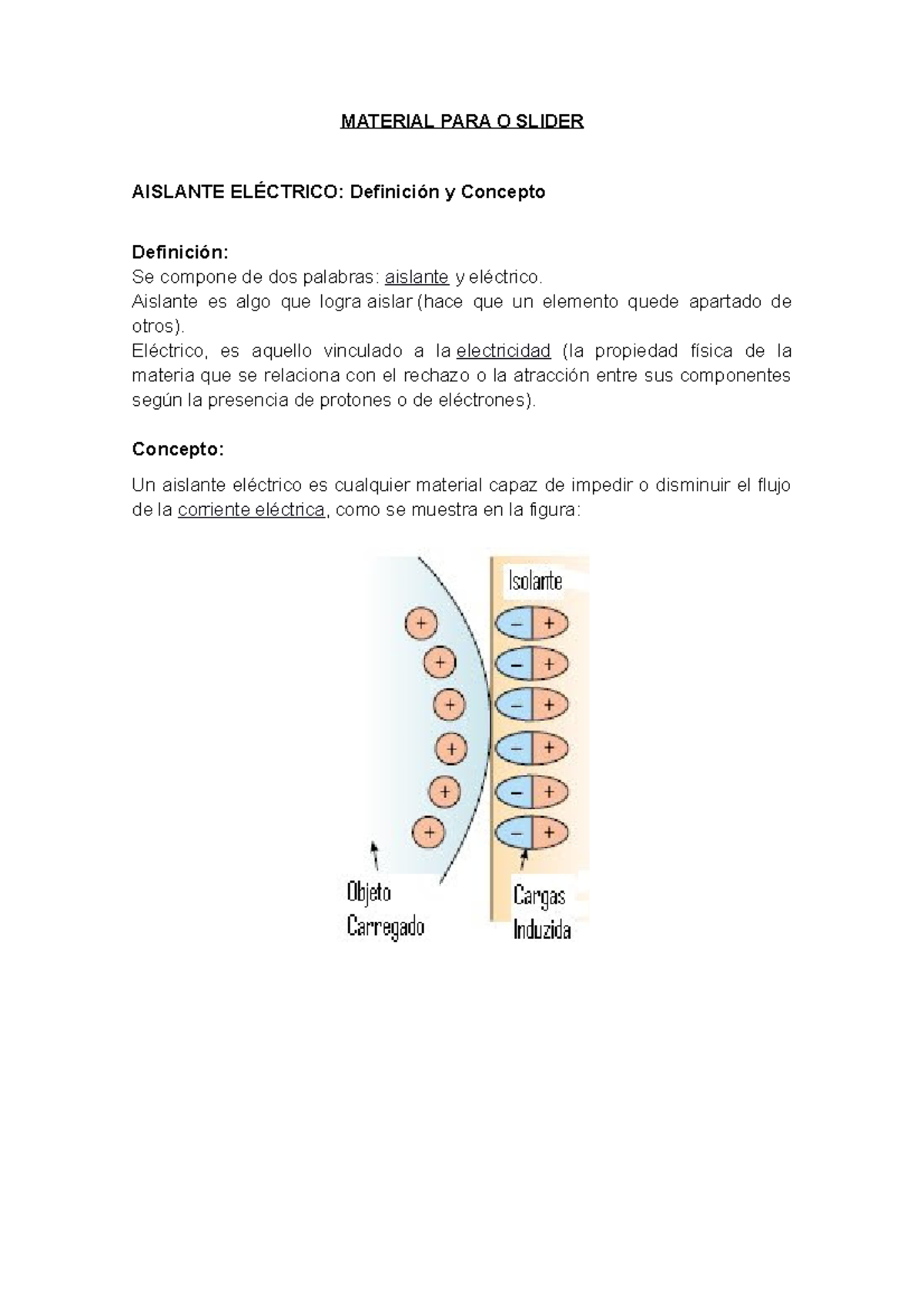 Aislante electrico - MATERIAL PARA O SLIDER AISLANTE ELÉCTRICO ...