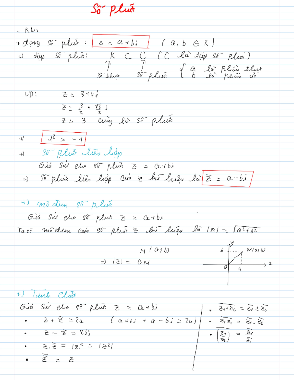 Số phức - jjikj - So plus KN: dang So plui Z ( a,ber f) tays SC plus: R ...