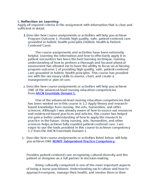 [Solved] Step 1 Reflect on your learning experience in this course ...