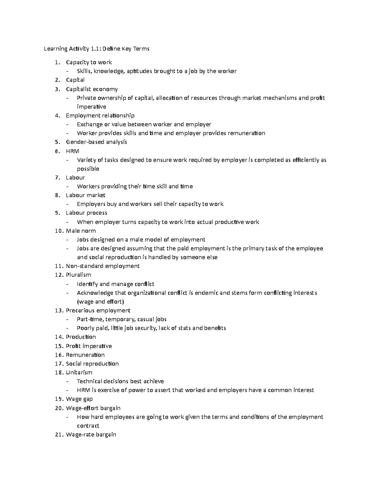 Unit 1 Learning Activities and Review Your Progress - Learning Activity ...