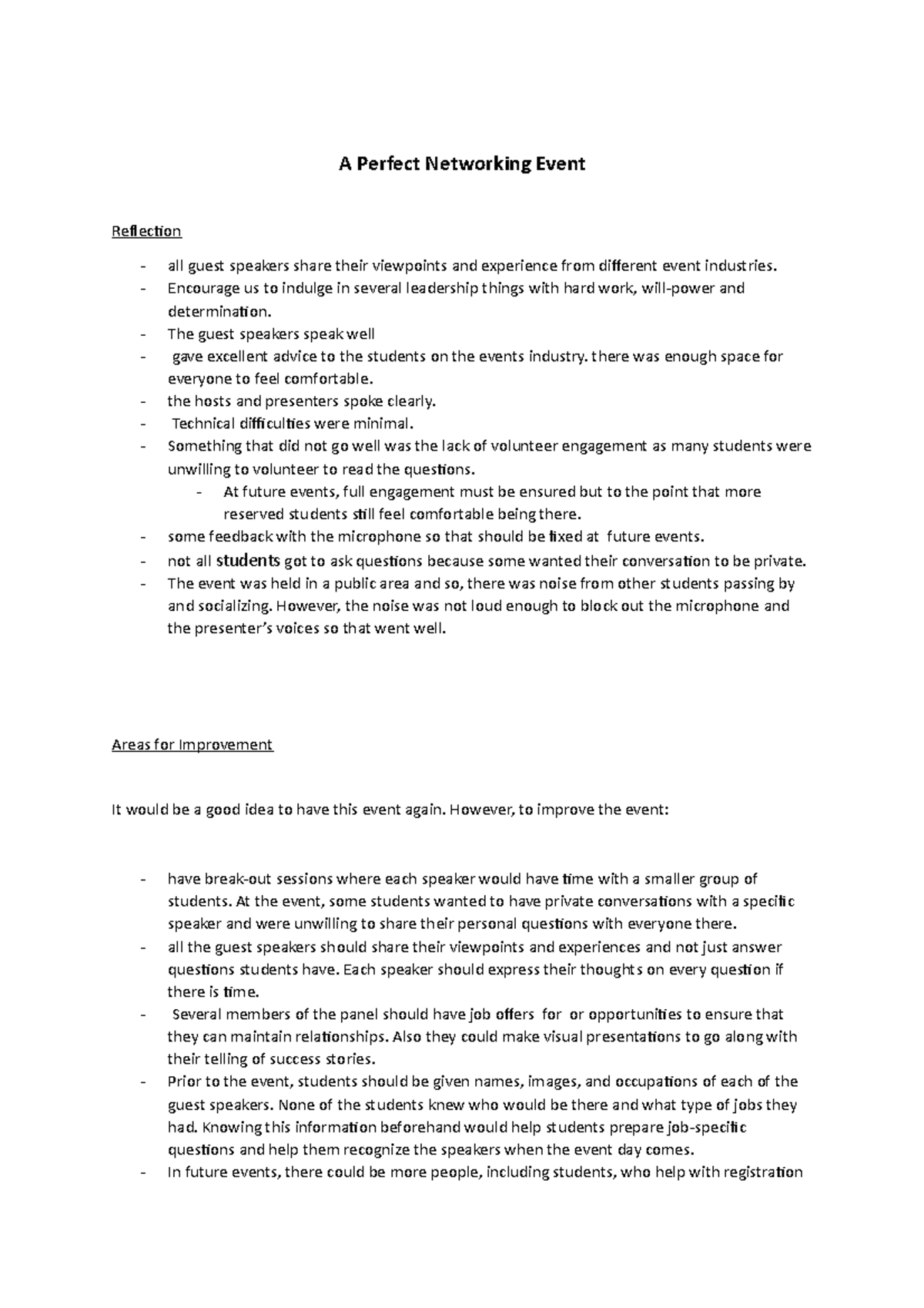 What a Netowrking Event Shpuld Have - A Perfect Networking Event ...