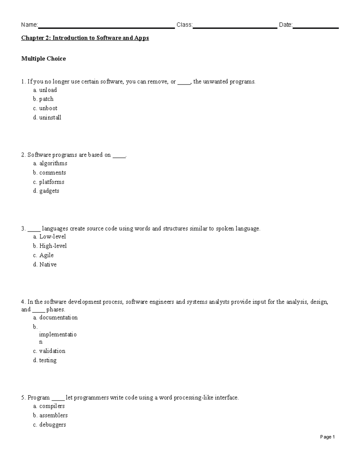 Flex Chapter 2 Study Guide - Multiple Choice If you no longer use ...