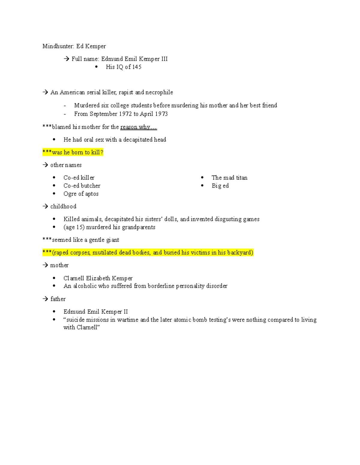 Ed Kemper - What did he do? - Mindhunter: Ed Kemper Full name: Edmund ...