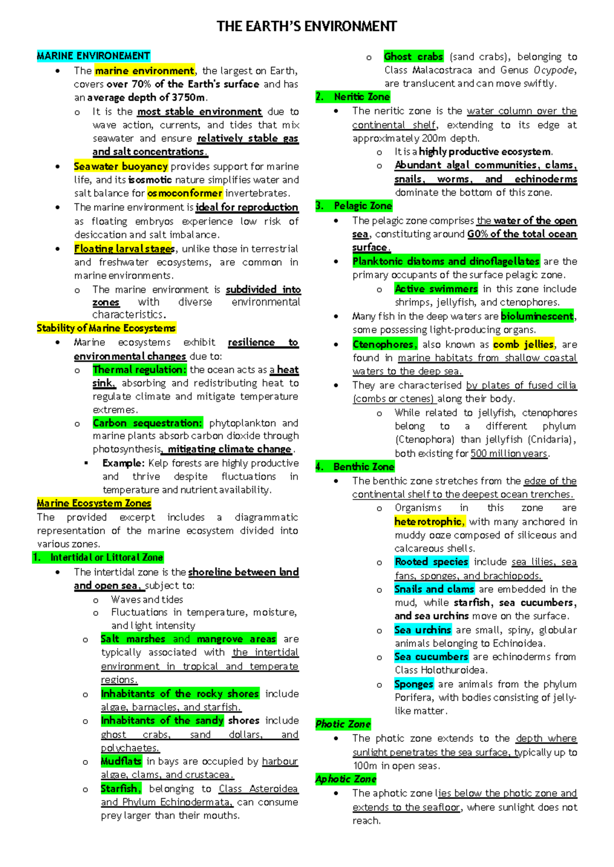 Lesson-II-The-Earths-environment- 070822 - THE EARTH’S ENVIRONMENT ...