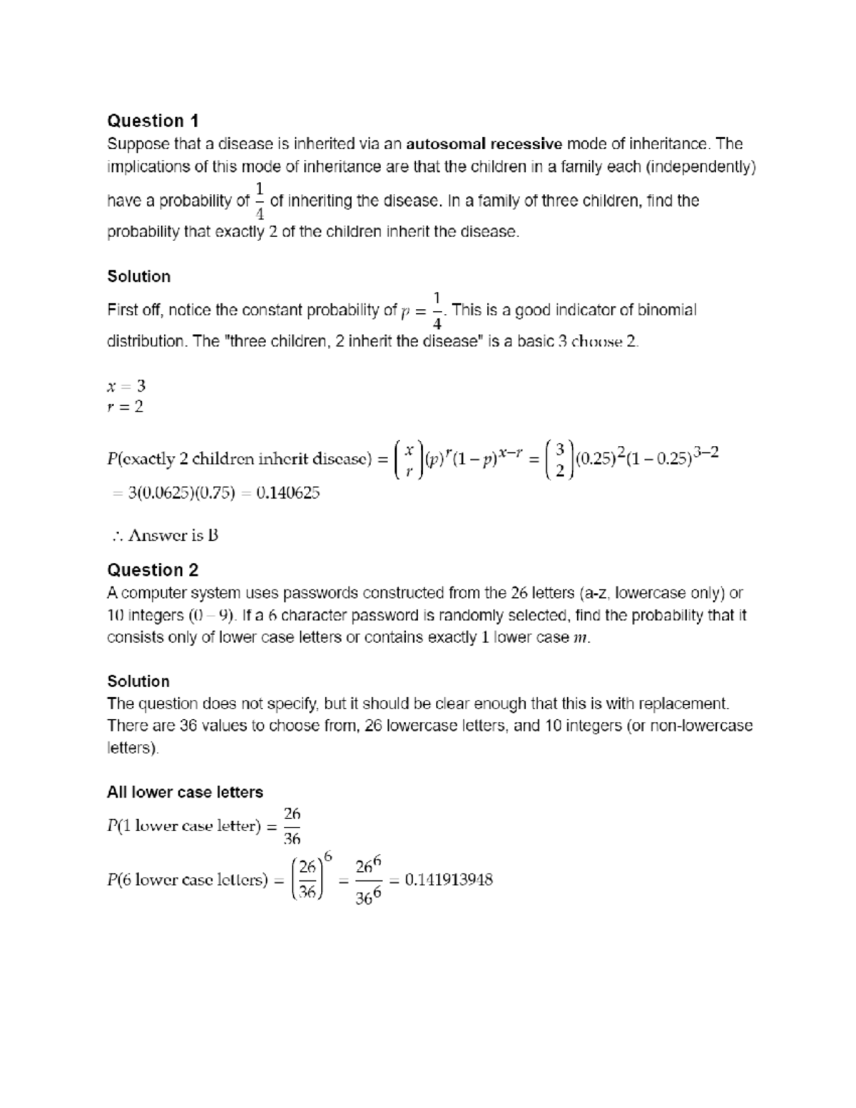 PDF Solutions Stats 3Y03 Sample Test 1 - Matematyka - Studocu