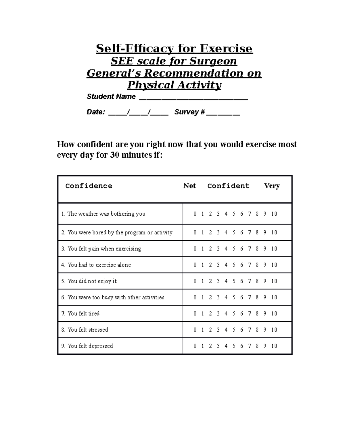 04 SEE Scale Survey - This is practice material and extra info on ...