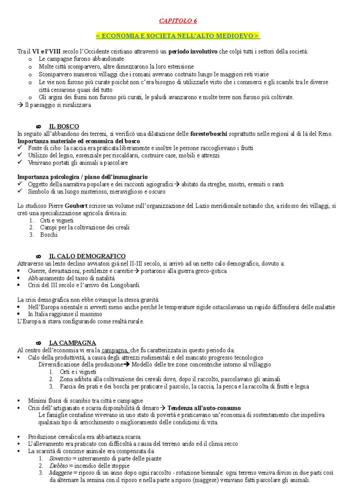 Capitolo 6 - CAPITOLO 6 Tra il VI e l’VIII secolo - Studocu