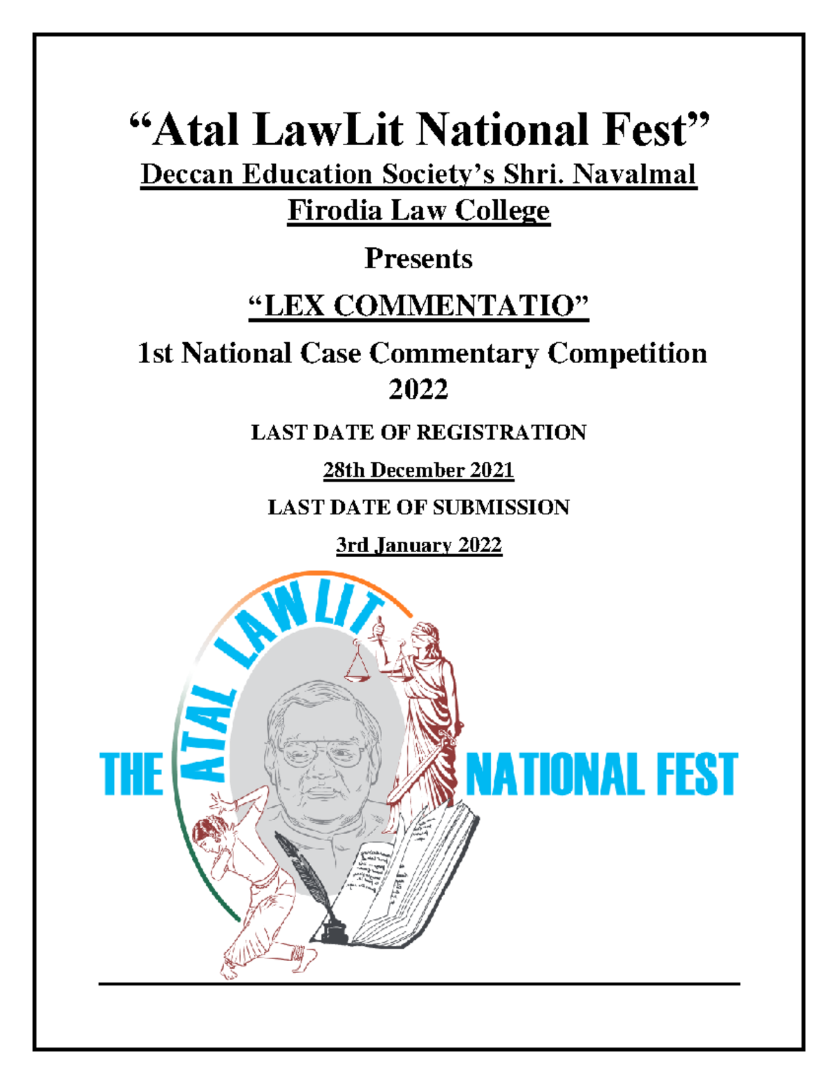 Lex Commentatio Legal Commentary Rule Sheet - “Atal LawLit National ...