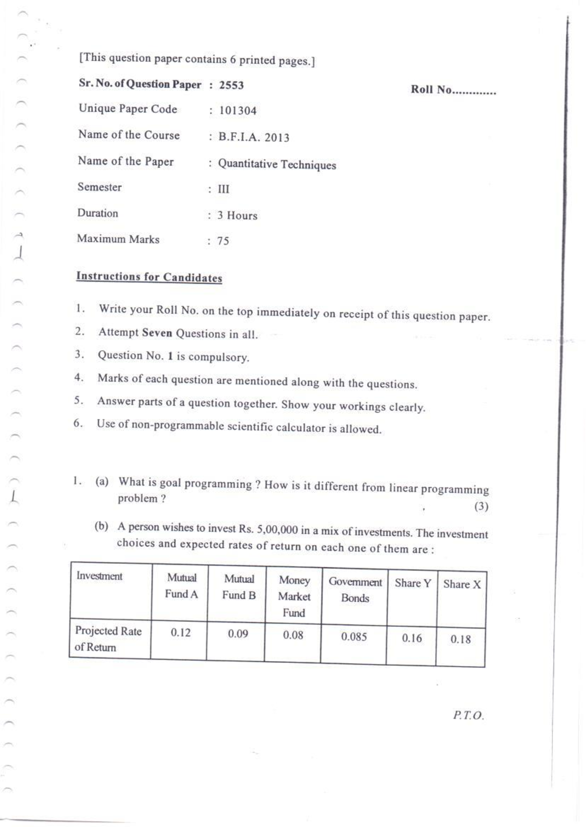 Quantitative-Analysis 2013 - Studocu