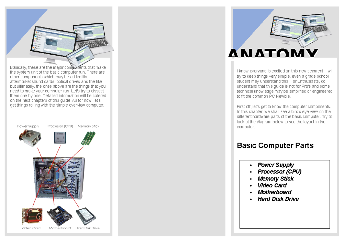Flyer - Basically, these are the major components that make the system ...