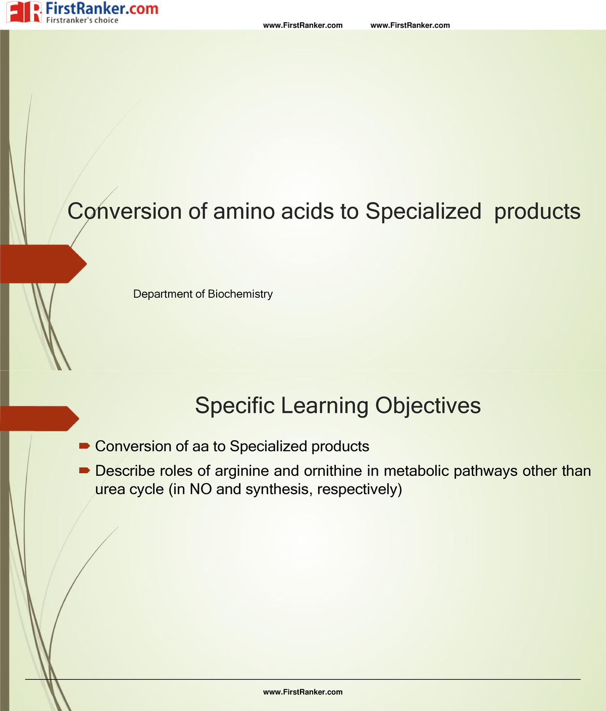 MBBS Biochemistry Notes Topic WISE Conversion OF Amino Acids ...