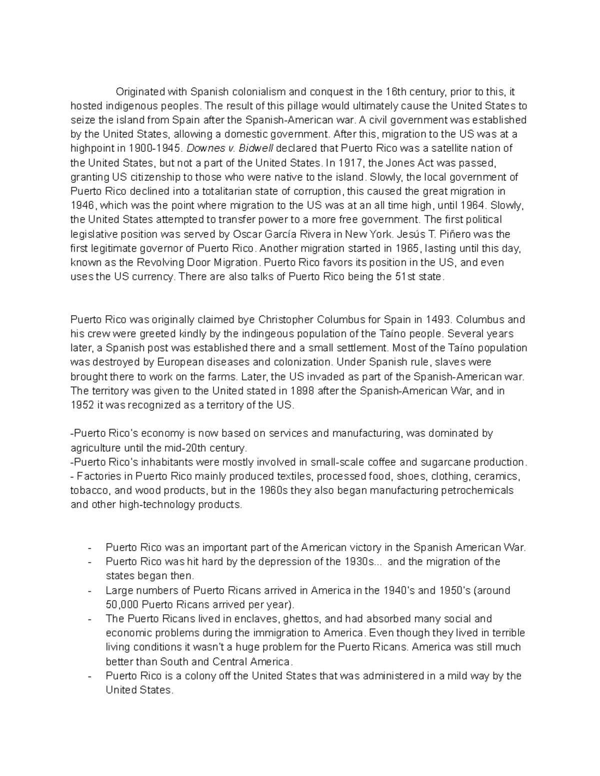 Puerto Rico American Lit - Originated with Spanish colonialism and ...