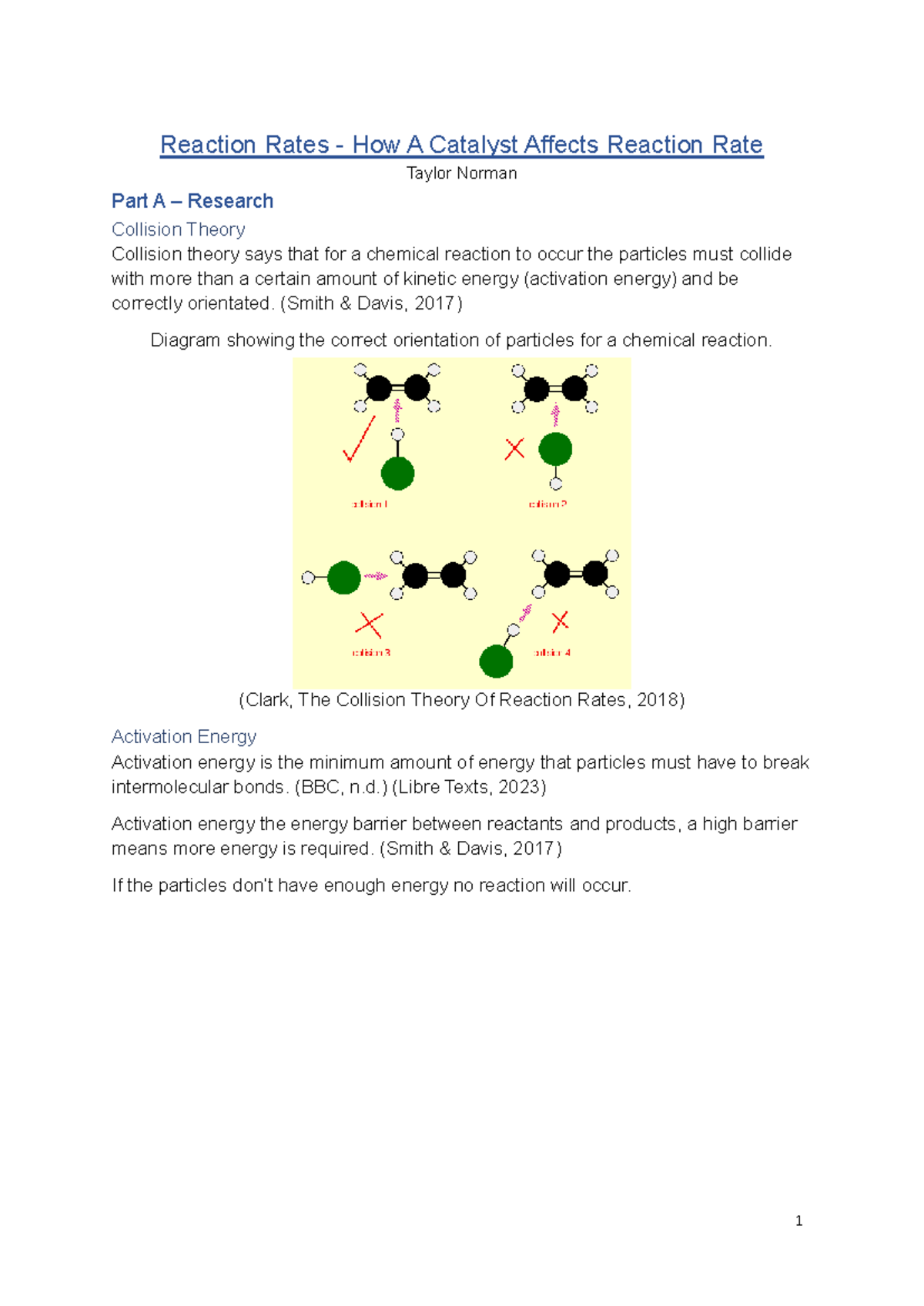 Reaction Rates Assignment - Reaction Rates - How A Catalyst Affects ...