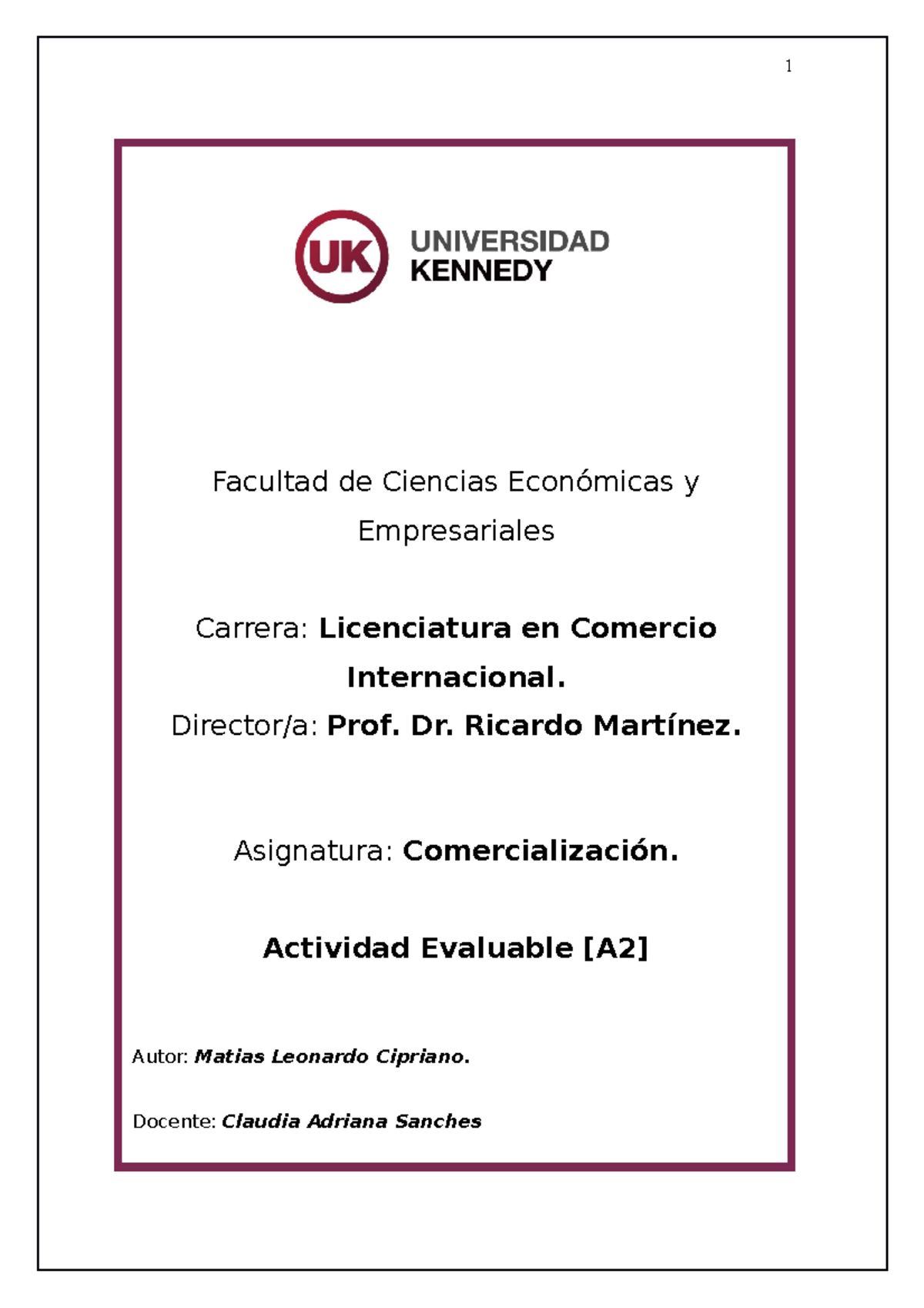Actividad Evaluable 1 - Comportamiento Organizacional - Universidad ...