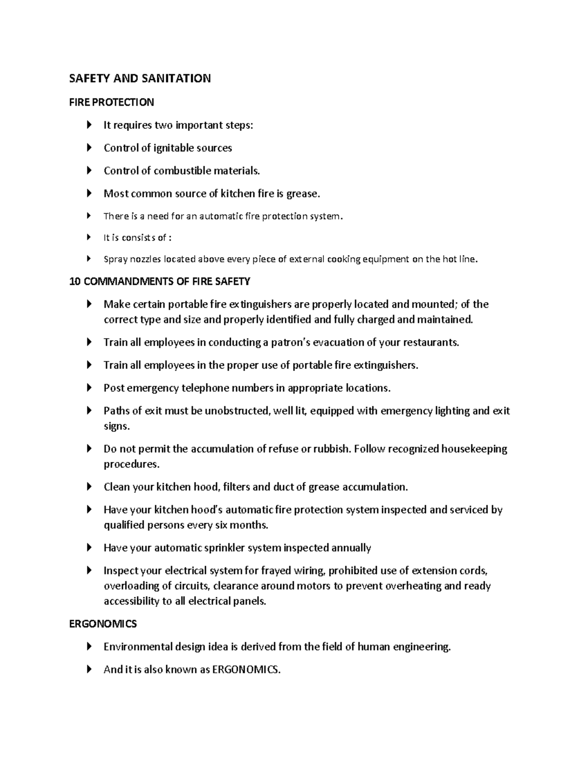 Safety, sanitation, dishwashing and waste disposal - Risk Management as ...