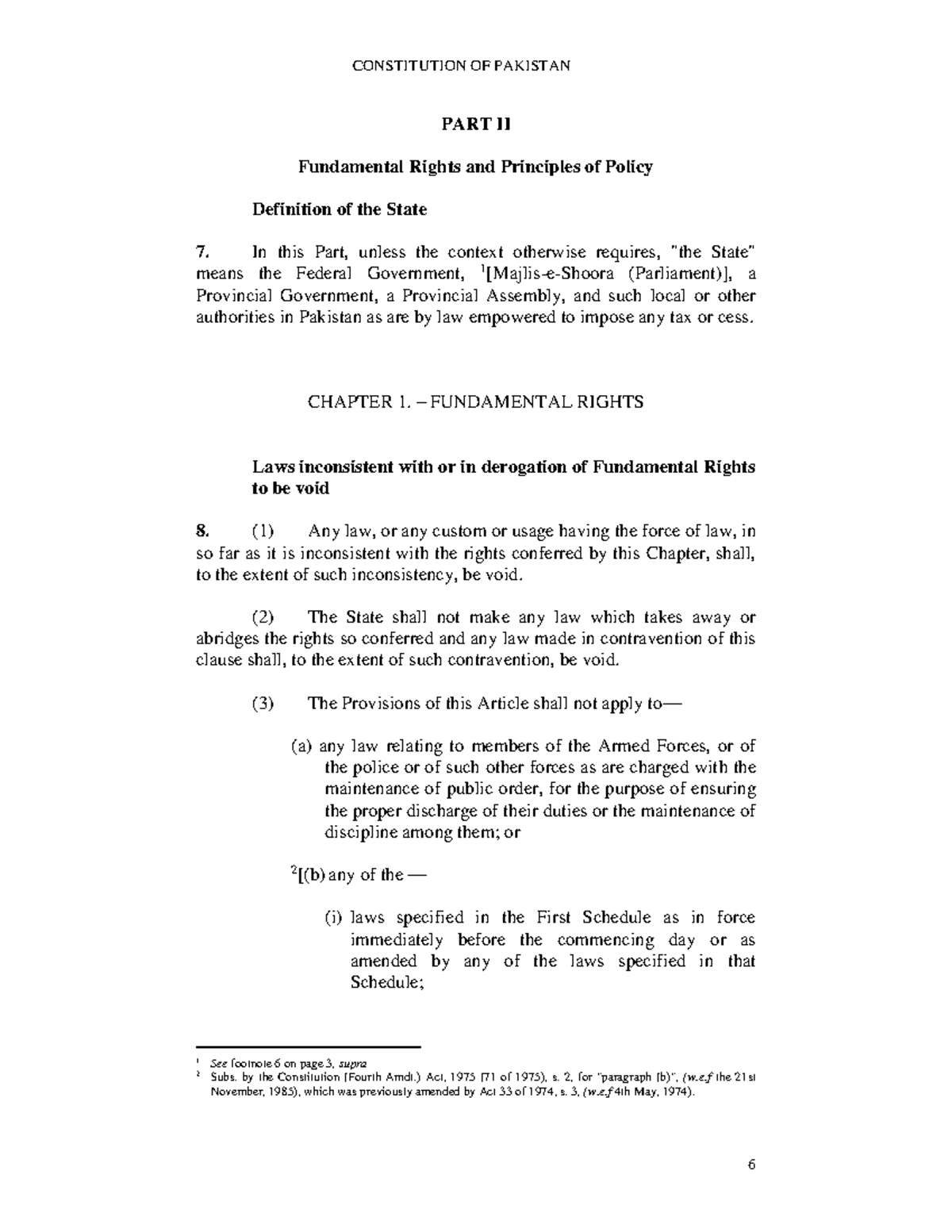Pakistan Constitution 1973 updated - PART II Fundamental Rights and ...