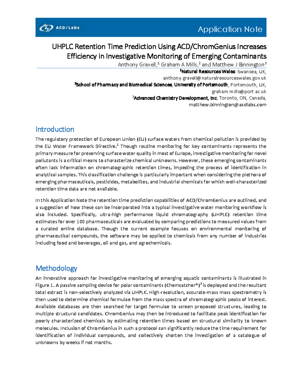 Appnote chrom Uhplc-retention-time-prediction-using-chromgenius - UHPLC Retention Time ...