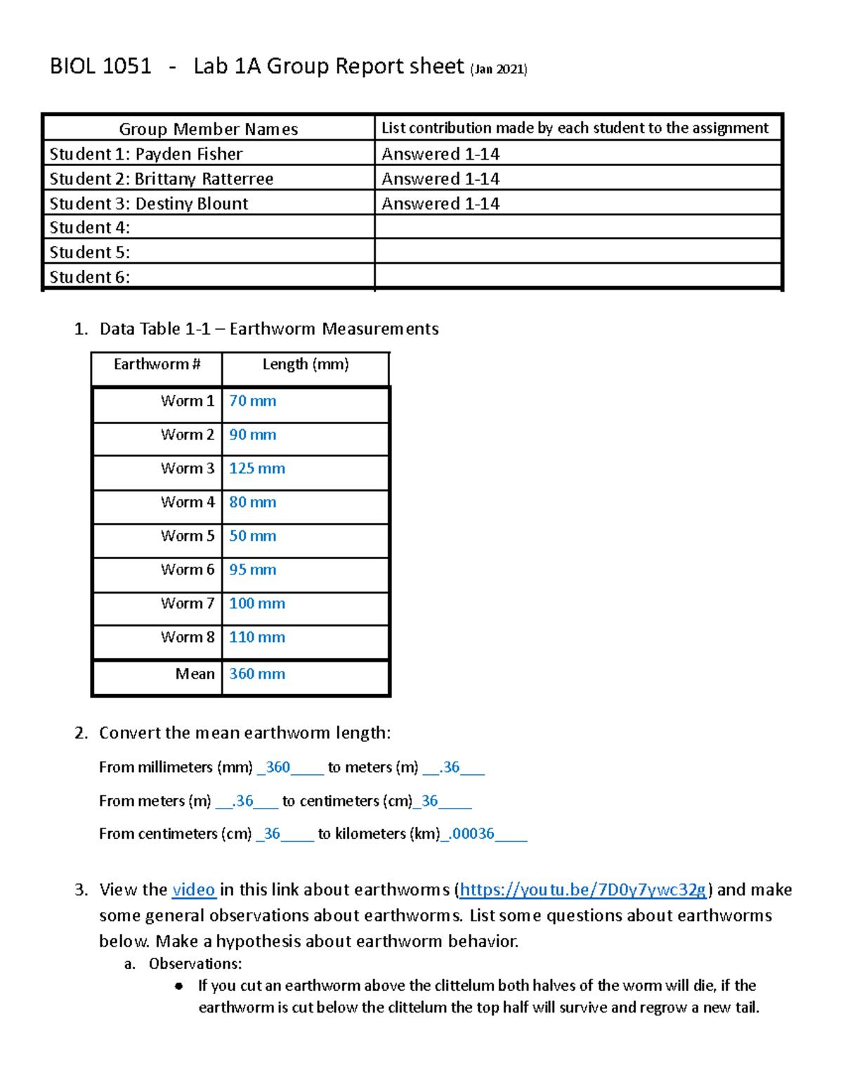 Lab1A Group Report Sheet (2) - Group Member Names List contribution ...