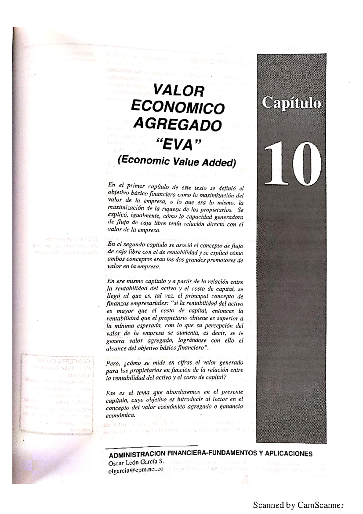 EVA - Matemática Financiera - Studocu