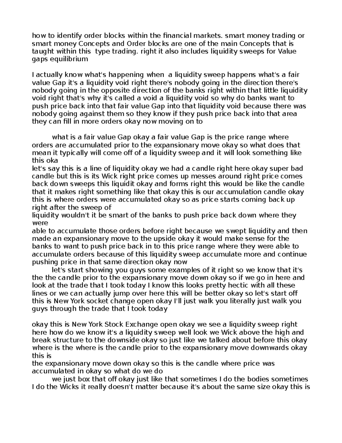 TJR Trade How to Spot Order Blocks - how to identify order blocks ...