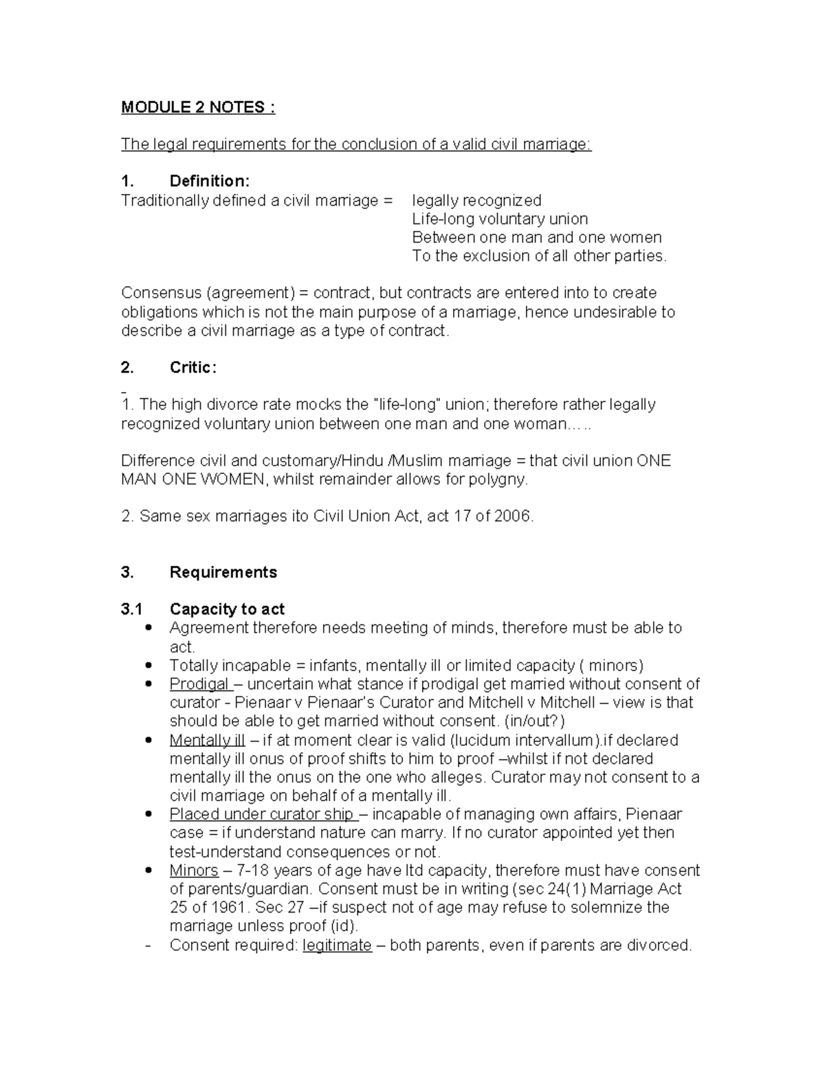 Module 2 ( Chapter 3) - Notes from lectures - MODULE 2 NOTES : The ...