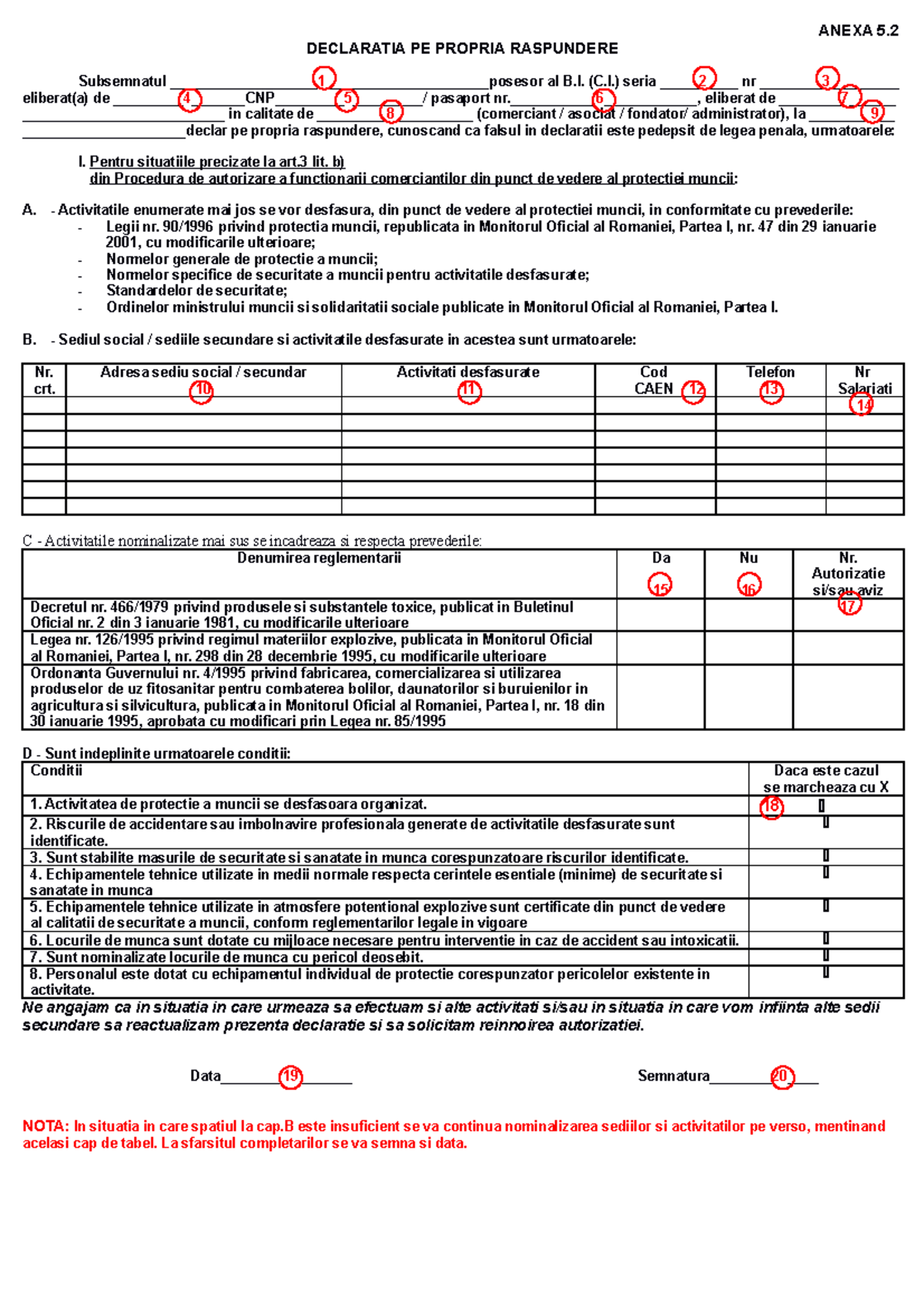 Model I declaratie pe proprie rasp cu nr - ANEXA 5. DECLARATIA PE ...
