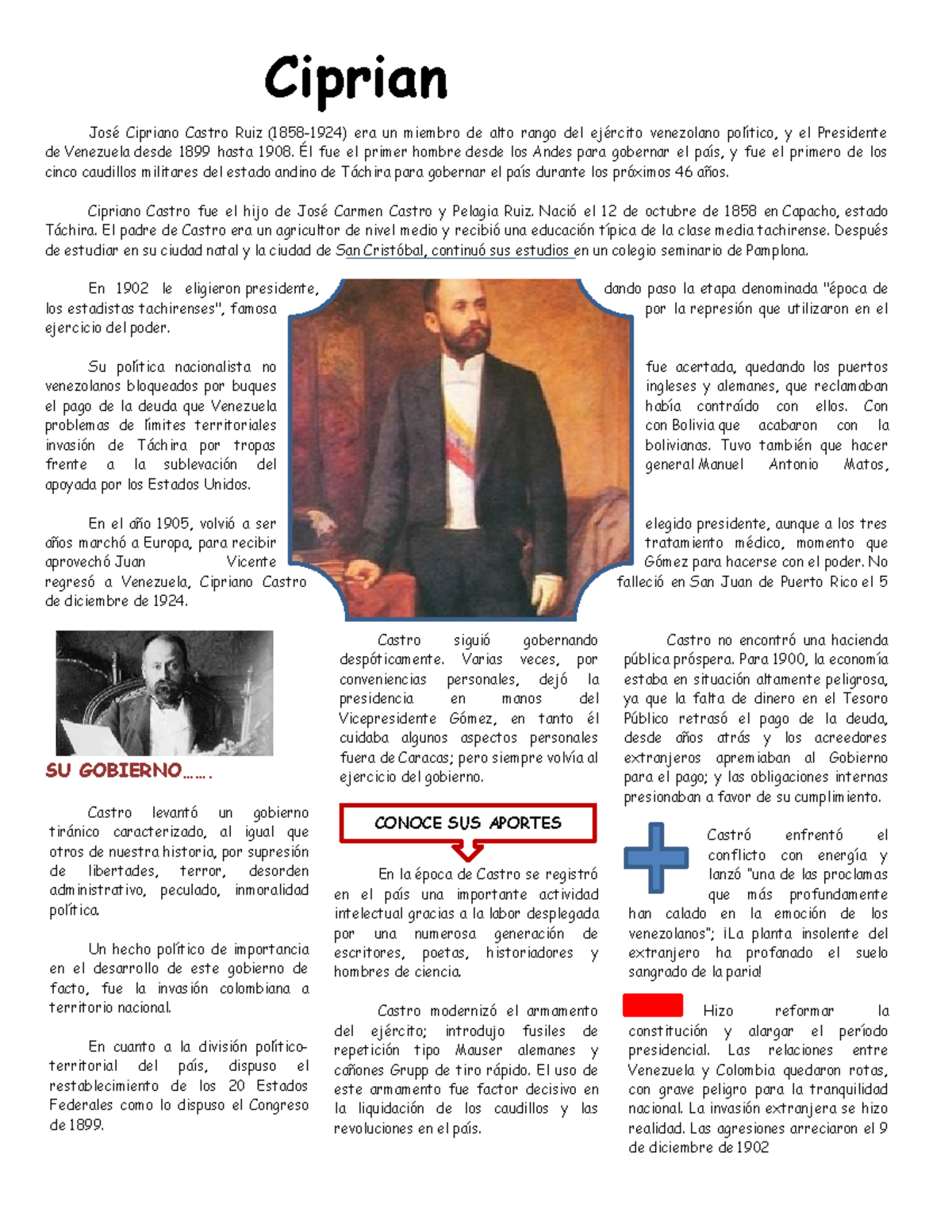 Revista VIDA Y OBRA DE Cipriano Castro - José Cipriano Castro Ruiz ...