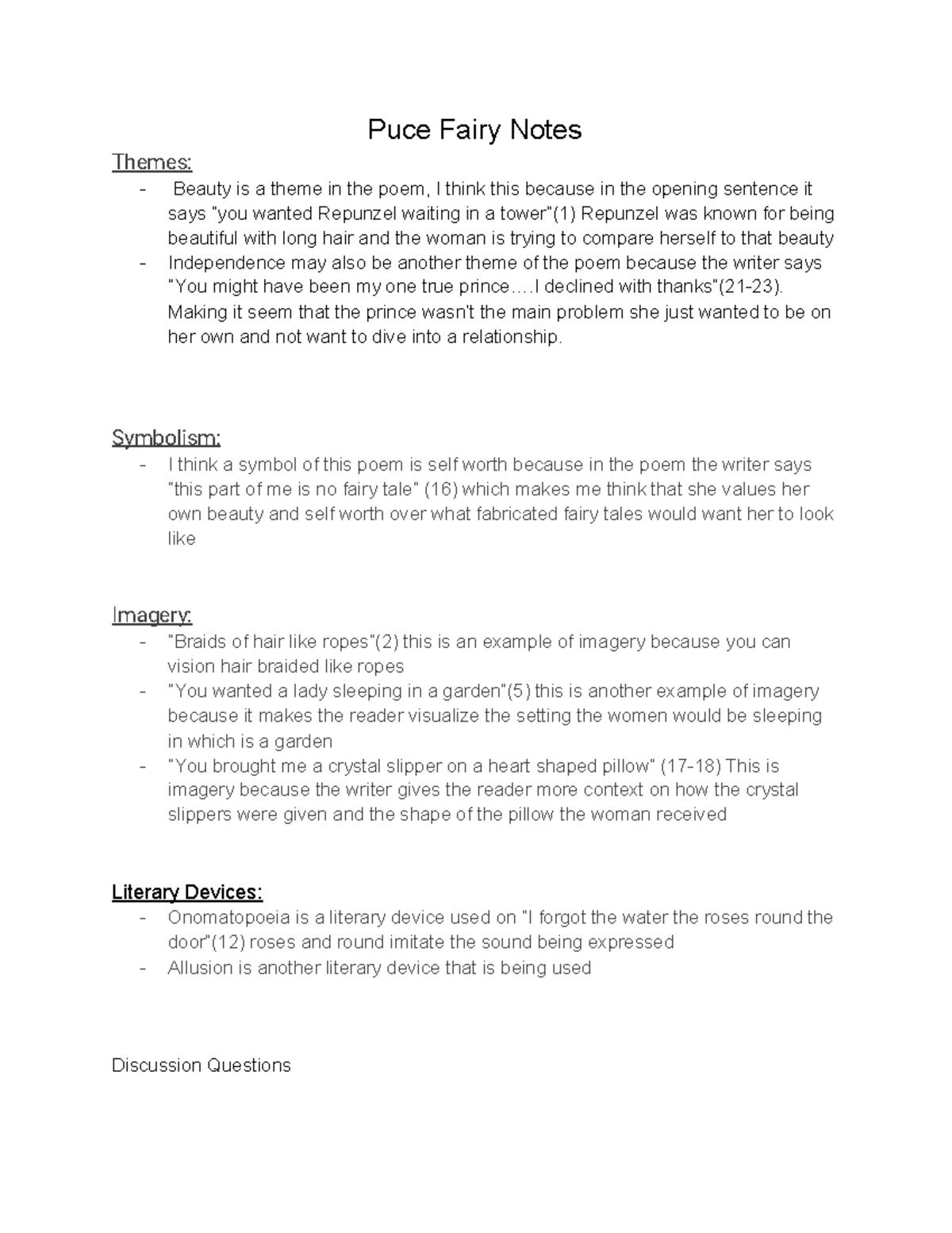 Puce Fairy Notes - afds - Puce Fairy Notes Themes: Beauty is a theme in ...