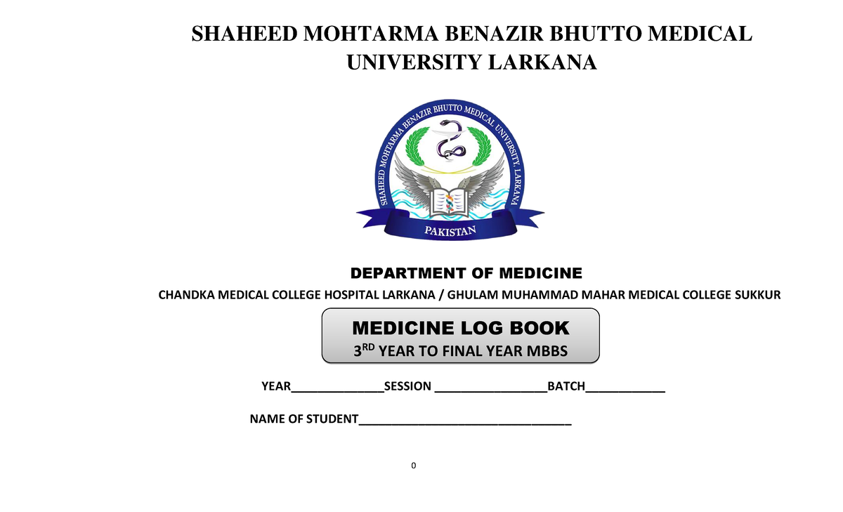 Log-book-medicine - Medicine log book for final year MBBS student ...