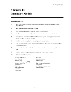 Chapter 10 Solutions - solution manual - MGS 511 - Warning: TT: more ...