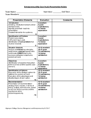 Assignment 1 - guest speaker notes - Algonquin college Business ...