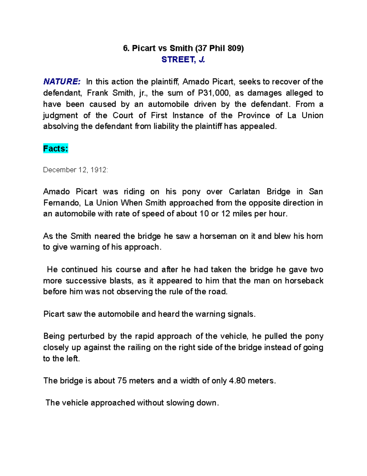 6. Picart vs Smith - EVDV F] VD] XV BL F - 6. Picart vs Smith (37 Phil ...