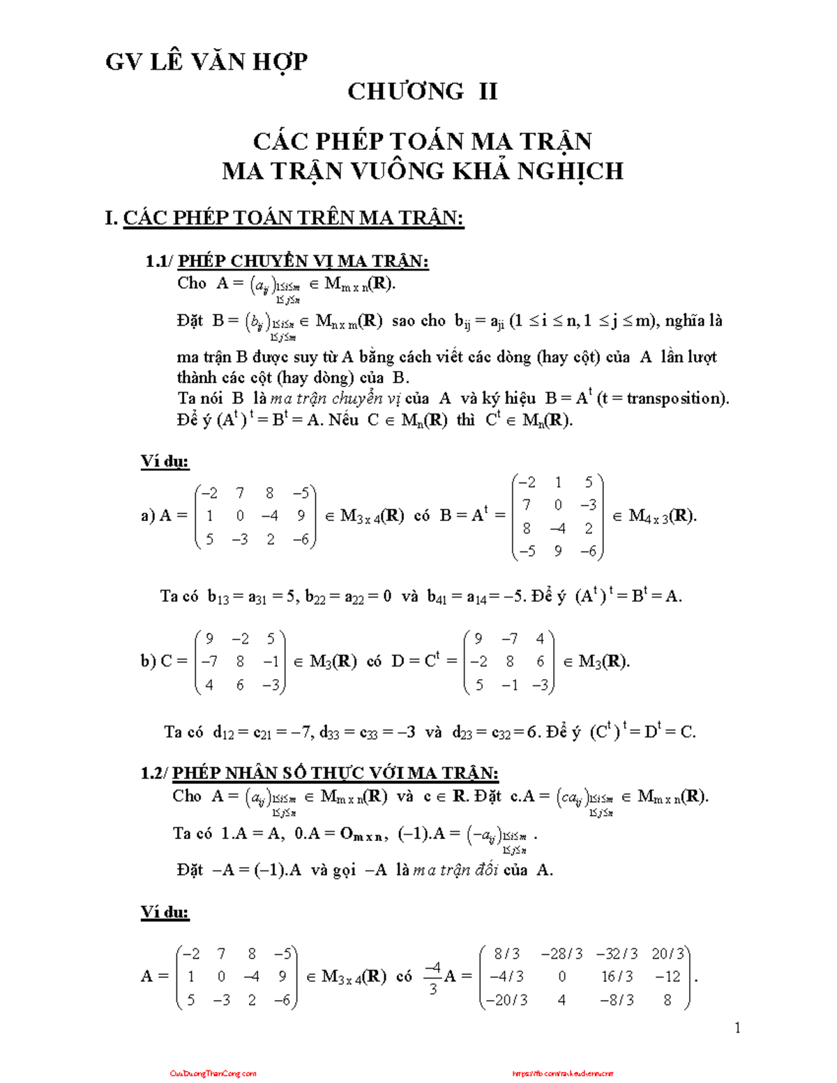 Dai-so-tuyen-tinh le-van-hop cac-phep-toan-ma-tran-ma-tran-kha-nghich - [cuuduongthancong - 1 GV ...