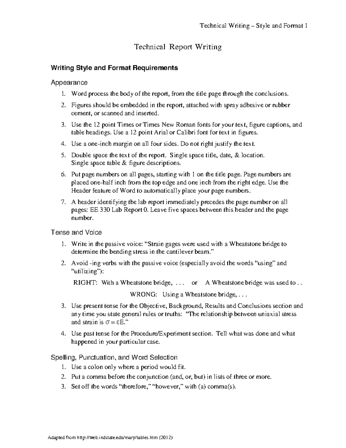 Technical Report Writing Style and Formats - Technical Report W r i ti ...