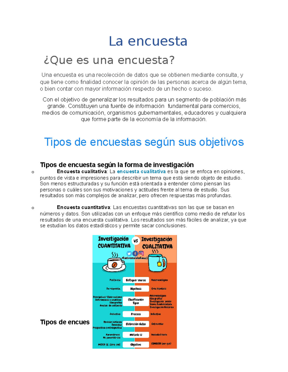 La encuesta - te ayudara - La encuesta ¿Que es una encuesta? Una ...