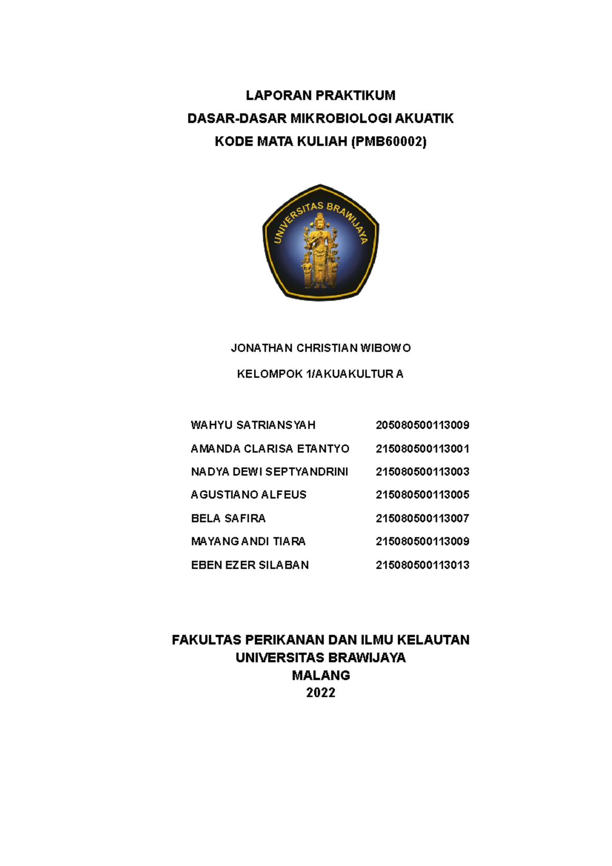 Kelompok 1 Praktikum Dasmik - LAPORAN PRAKTIKUM DASAR-DASAR ...