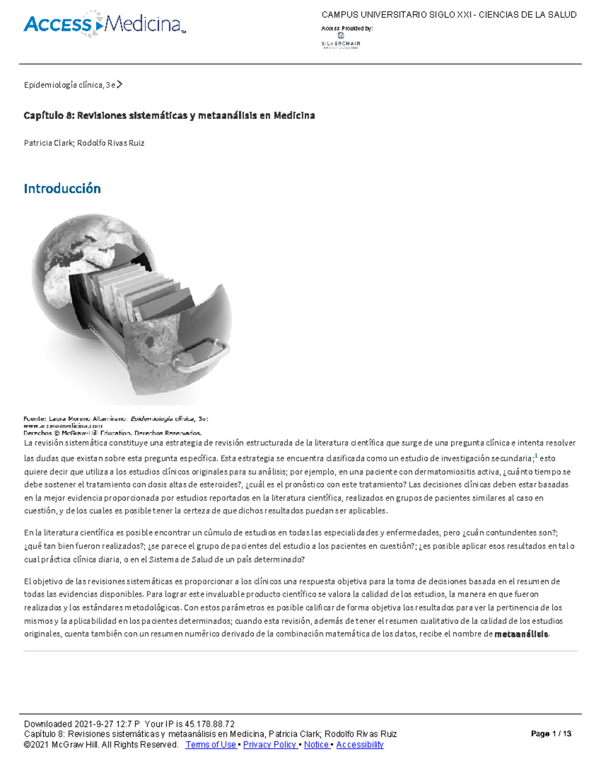 Capítulo 8 Revisiones sistemáticas y metaanálisis en Medicina - 1. 2 ...