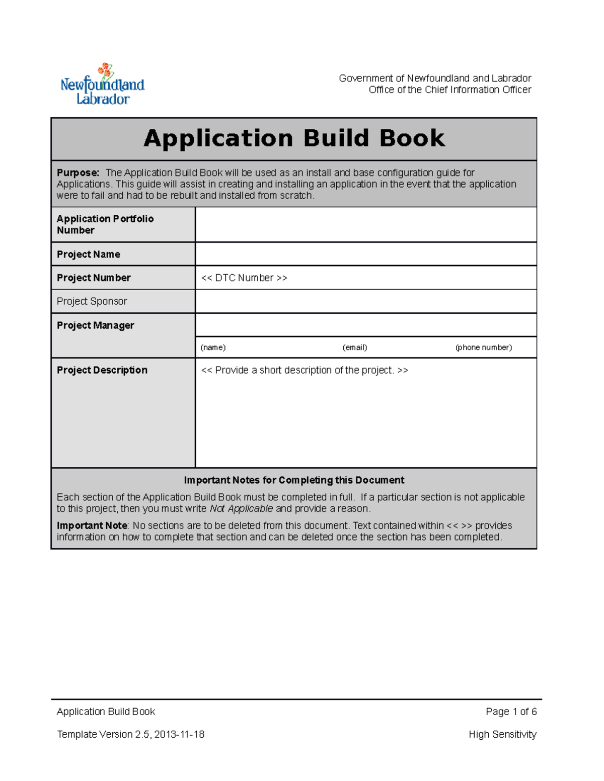 Pmo docs application build book template - Office of the Chief ...