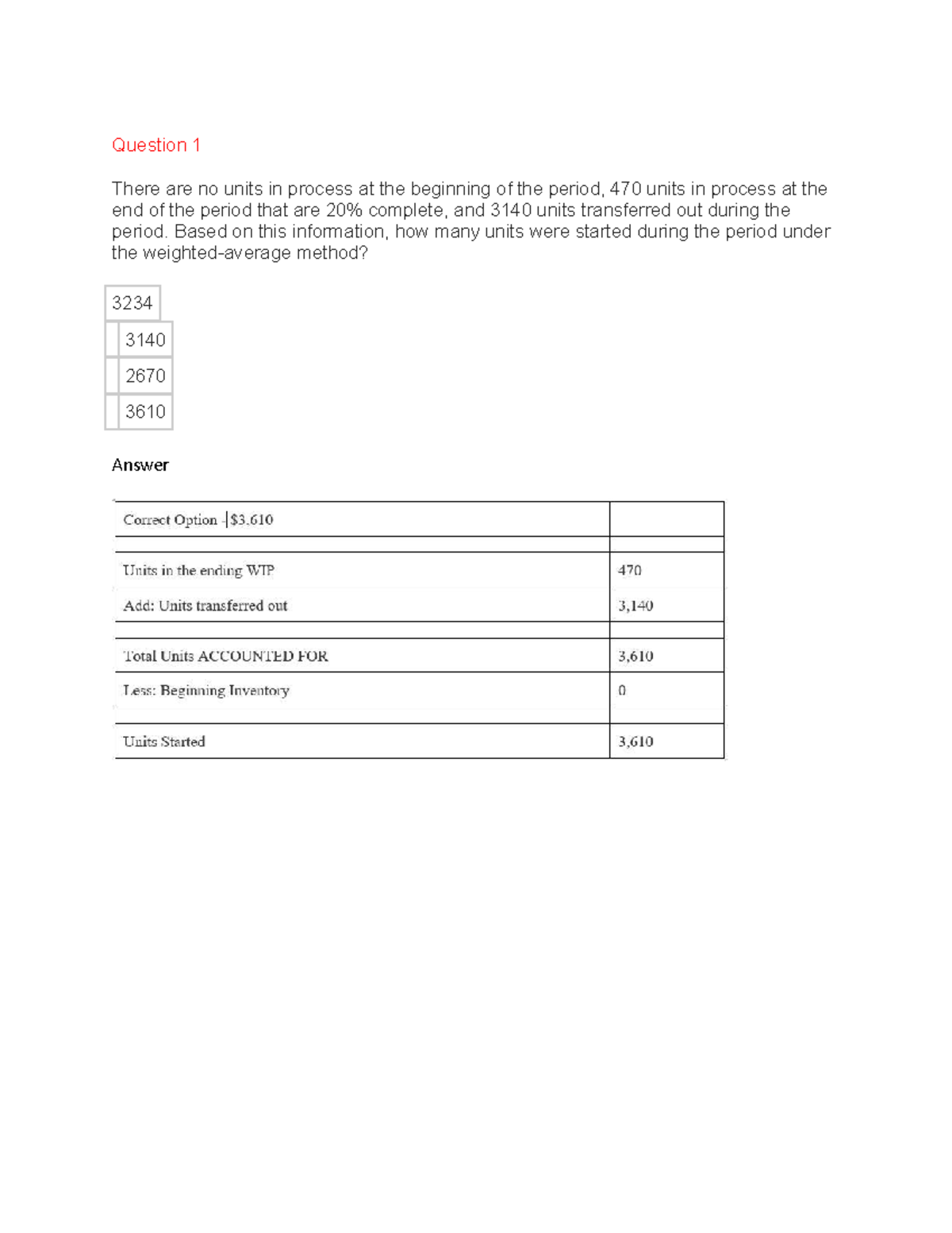 Chapter 4 answers - There are no units in process at the beginning of ...