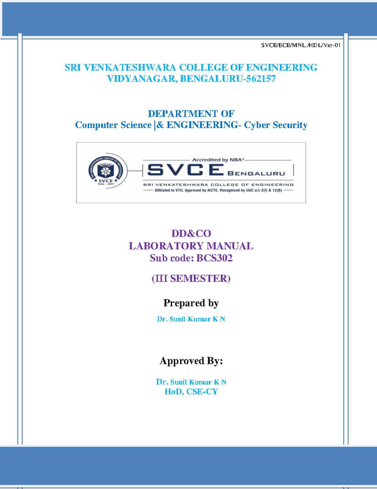 BCS302 DDCO Lab - LAB MANUAL - DDCO LABORATORY SRI VENKATESHWARA ...