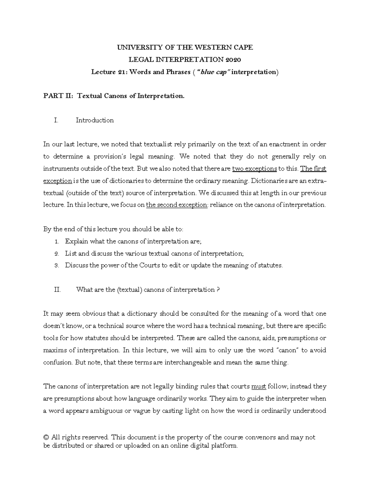 Lecture 21-Words and Phrases ii - © All rights reserved. This document ...