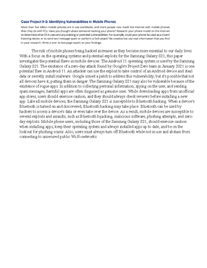 Module 4 Case Project 4-1 - To: Jawad Safari, IT Manager, Alexander ...