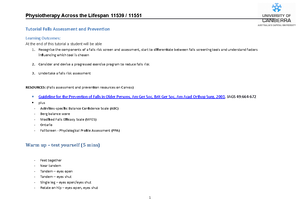 W12 T2 Functional assessment and outcome measures Worksheet 2022 ...