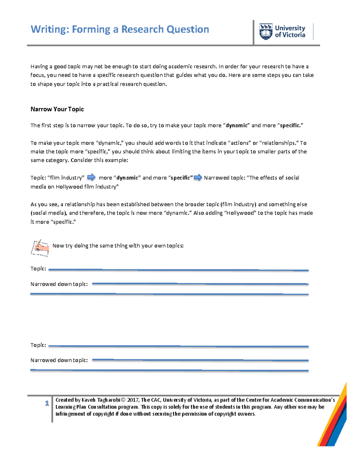 Research Questions - This copy is solely for the use of students in ...