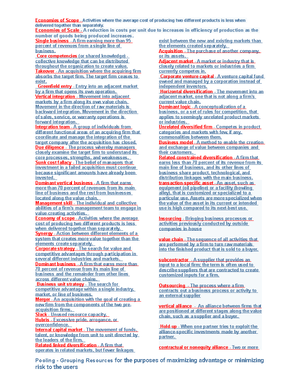 Mgt cheat sheet - Ch 6 Corporate strategy - search for value & competitive advantage through ...