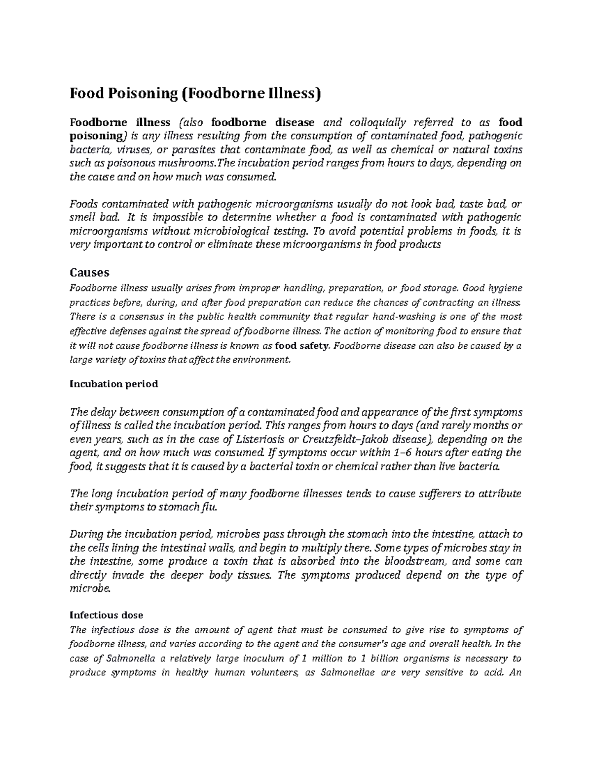 Food poisoning illness - Food Poisoning (Foodborne Illness) Foodborne ...